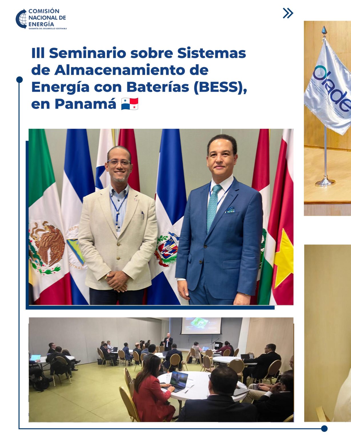 CNE participa en el III Seminario Regional sobre Almacenamiento de Energía con Baterías y ...